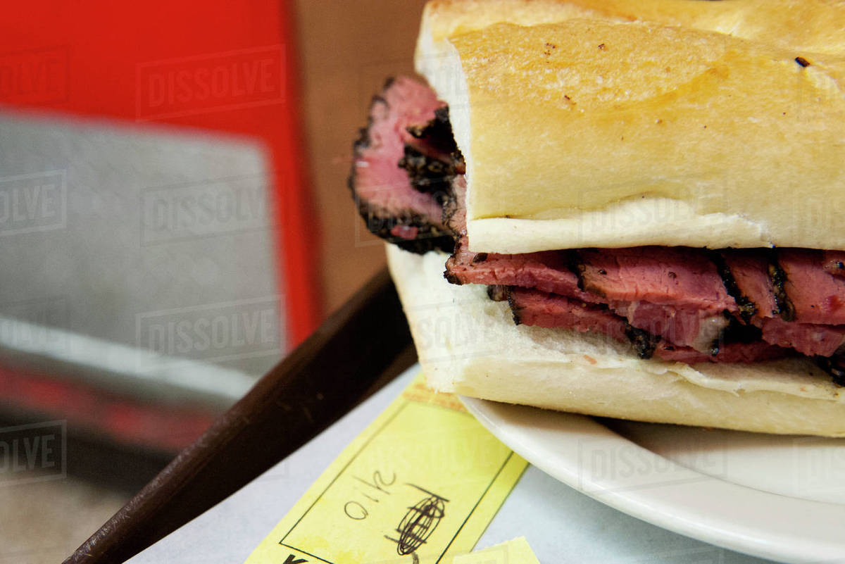 Pastrami deli sandwich - Royalty-free Stock Photo | Dissolve