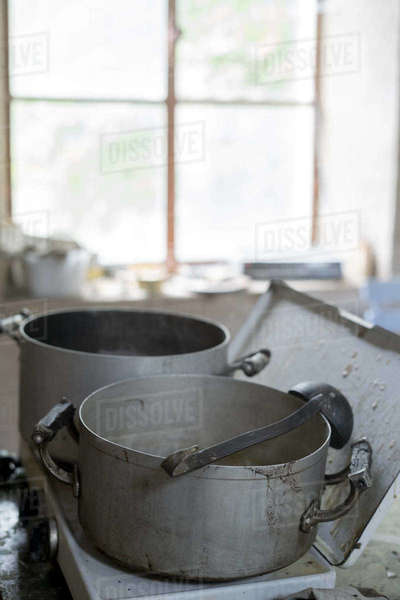 Two cooking pots inside kitchen - Royalty-free Stock Photo | Dissolve