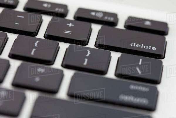 Computer keyboard, focus on delete key - Royalty-free Stock Photo ...
