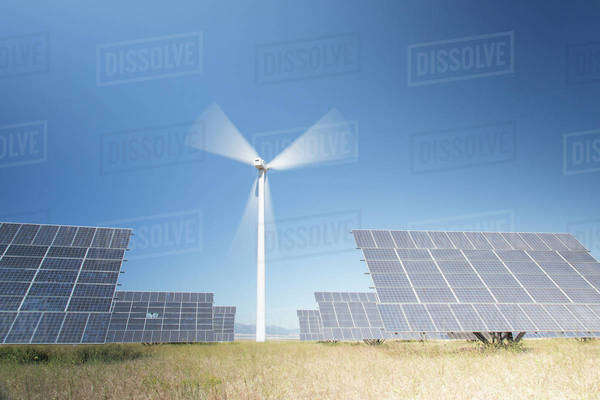Solar panels in rural landscape - Royalty-free Stock Photo | Dissolve