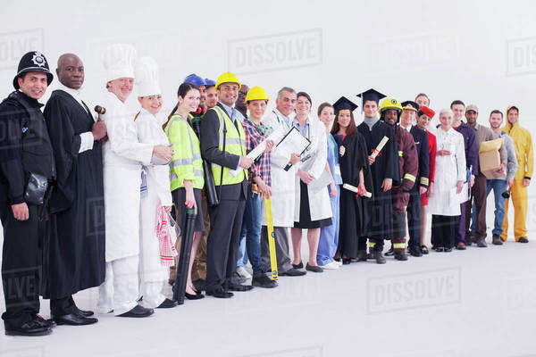 Portrait of diverse workers - Royalty-free Stock Photo | Dissolve