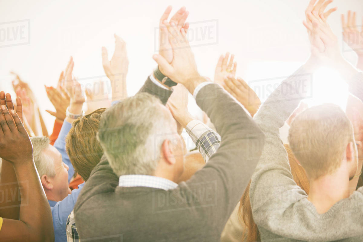 Crowd clapping - Royalty-free Stock Photo | Dissolve