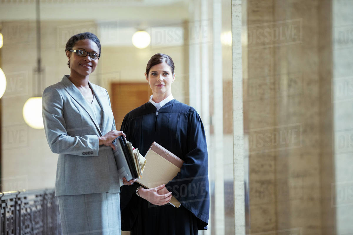 Judge and lawyer together in courthouse - Royalty-free Stock Photo ...
