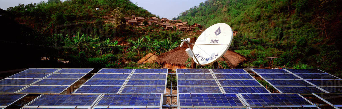 Thailand, Chiangrai, Solar powered panels - Royalty-free Stock Photo ...