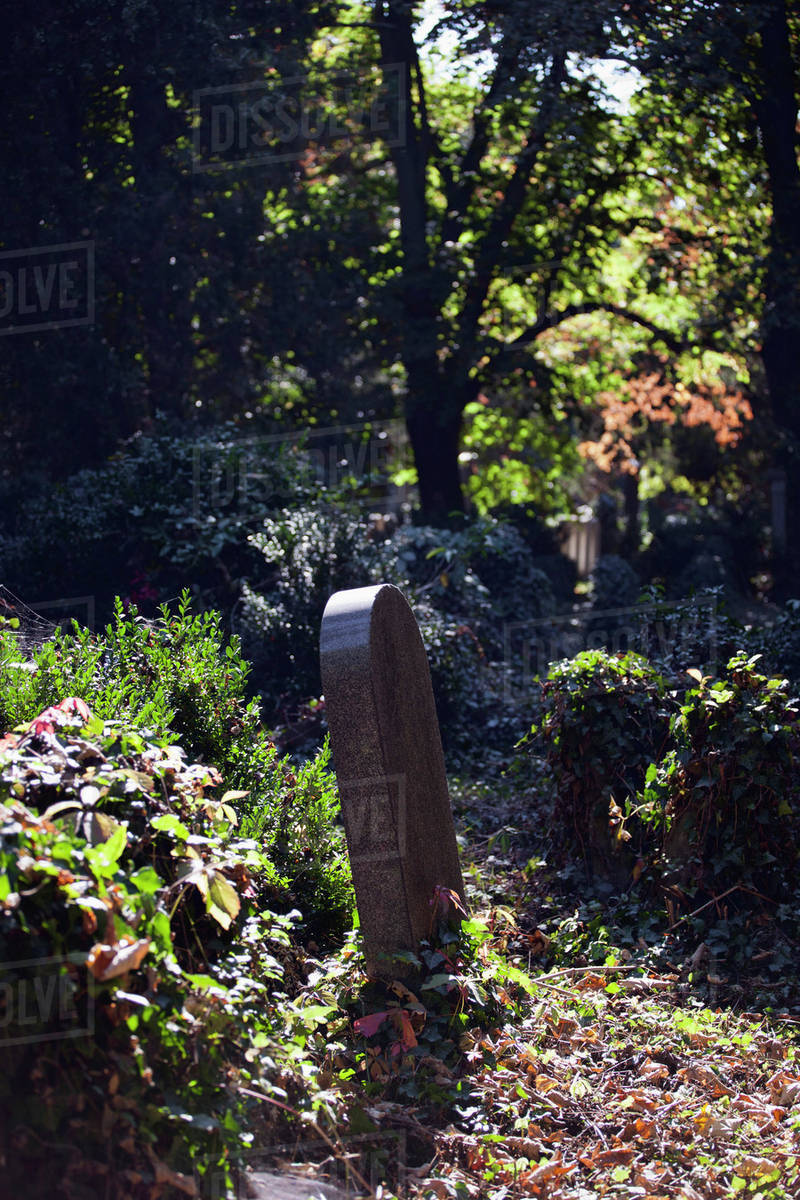 A gravestone in a cemetery, Vienna, Austria - Royalty-free Stock Photo ...