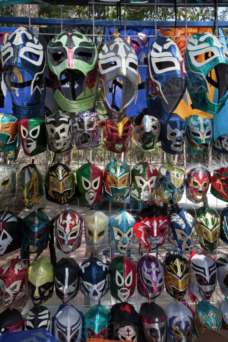 Rows of Lucha Libre masks for sale - Stock Photo - Dissolve