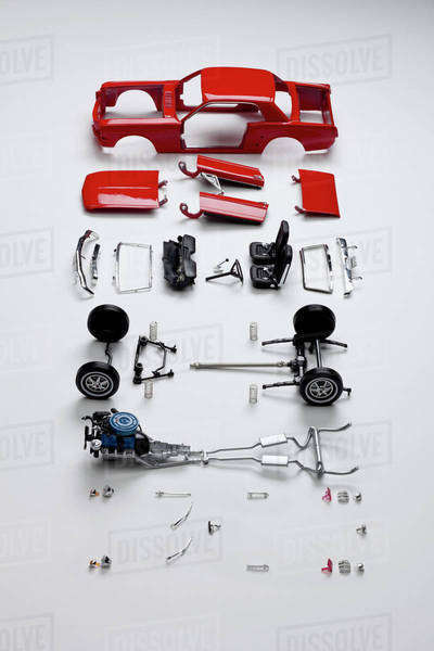 Parts of a model car - Royalty-free Stock Photo | Dissolve