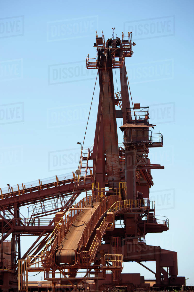 A bucket wheel reclaimer in an iron ore mine - Royalty-free Stock Photo ...