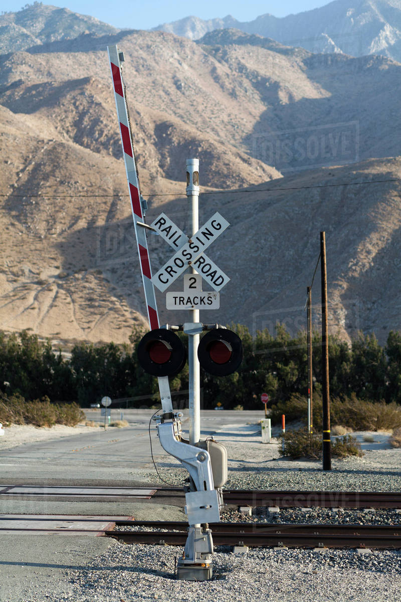 Detail of a railroad crossing - Royalty-free Stock Photo | Dissolve
