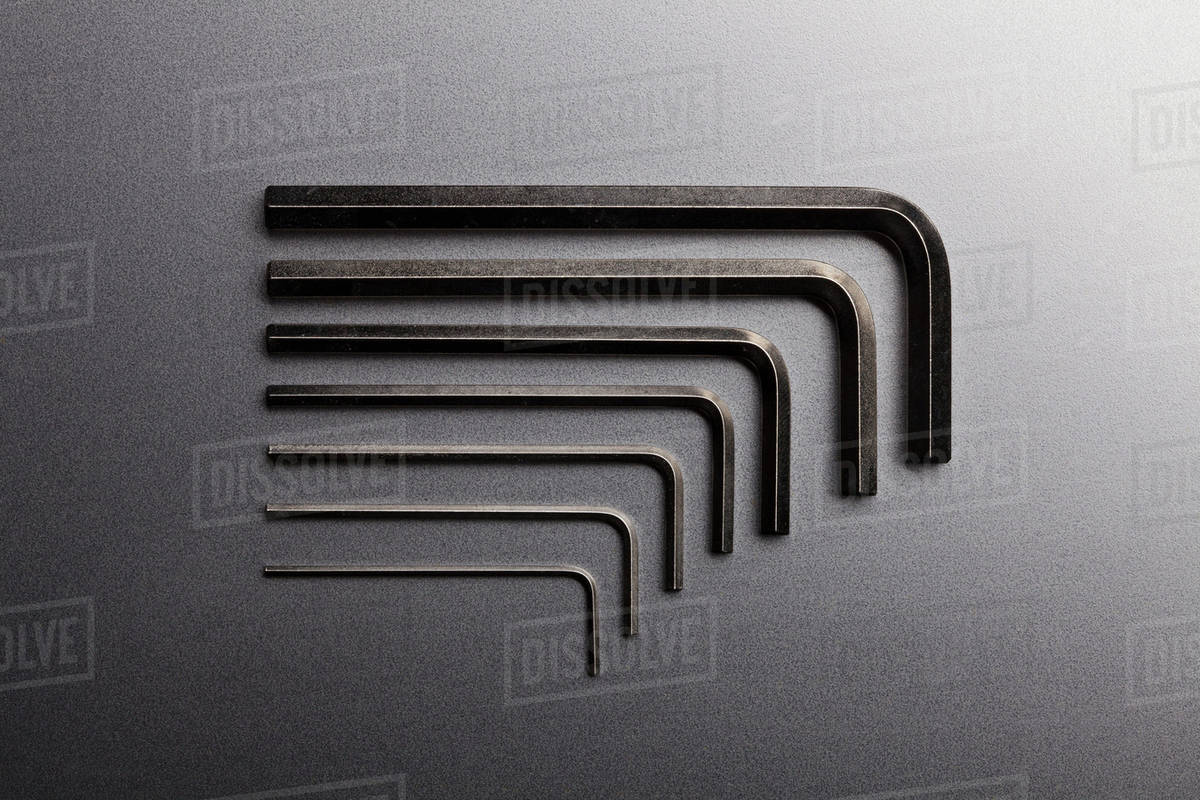 Various sizes of Allen wrenches in a neat row - Royalty-free Stock ...