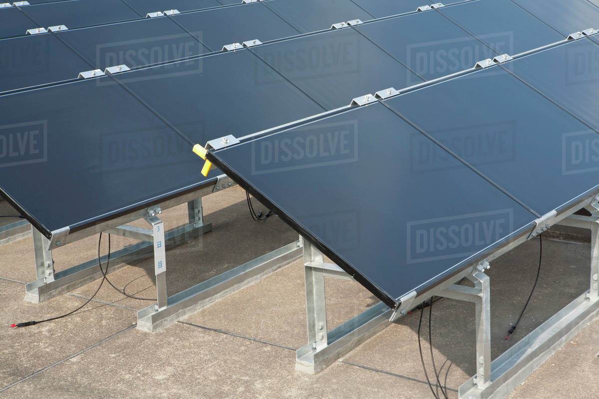 Thin film solar (photovoltaic) modules - Royalty-free Stock Photo ...