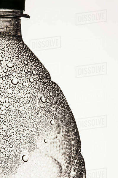 A plastic water bottle with condensation on it - Royalty-free Stock ...