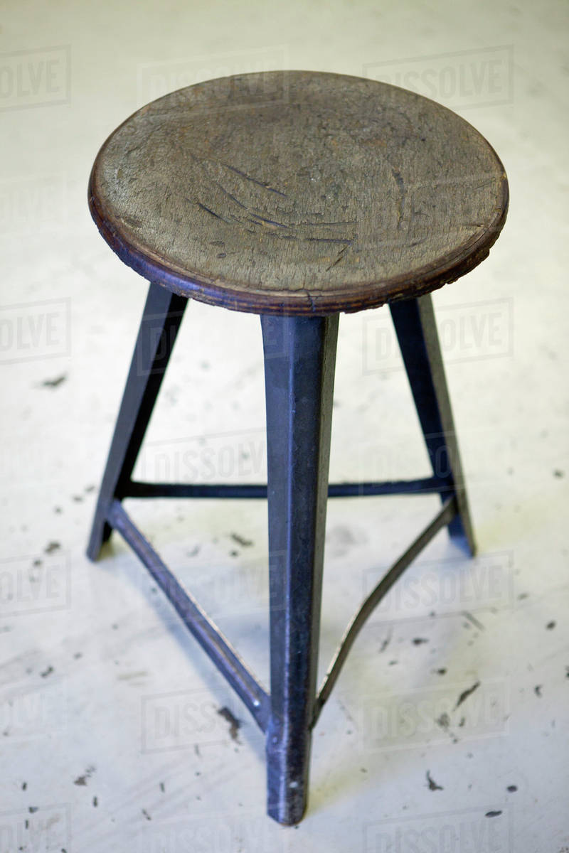 Wooden stool - Stock Photo - Dissolve