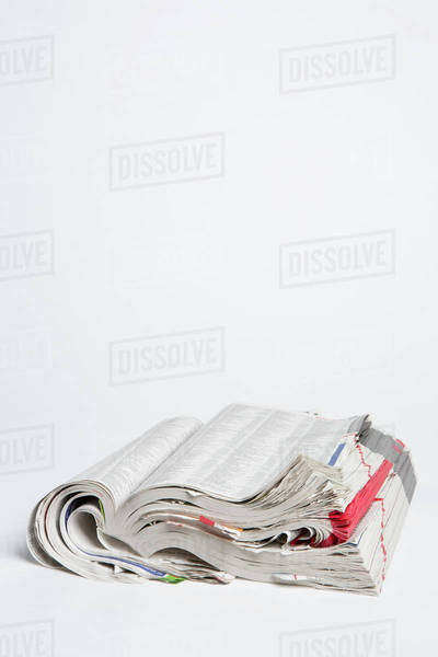 An open well-used white pages telephone book - Stock Photo - Dissolve