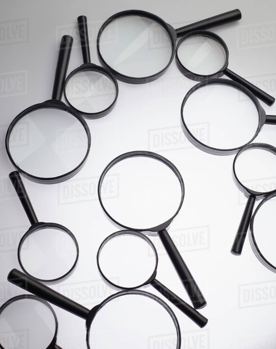 Magnifying glasses over white background - Royalty-free Stock Photo ...
