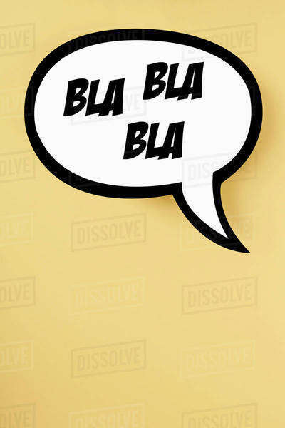 BLA speech bubbles against yellow background - Royalty-free Stock Photo ...