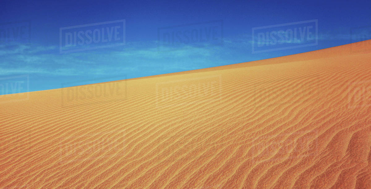 Sand dune at Taklimakan desert, Xinjiang province, China - Royalty-free ...