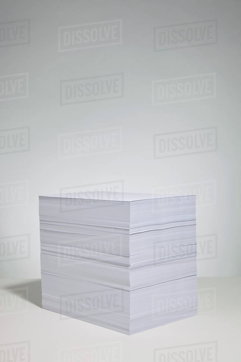 A stack of white paper - Stock Photo - Dissolve