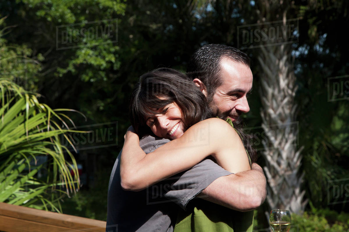 A couple tightly hugging - Royalty-free Stock Photo | Dissolve