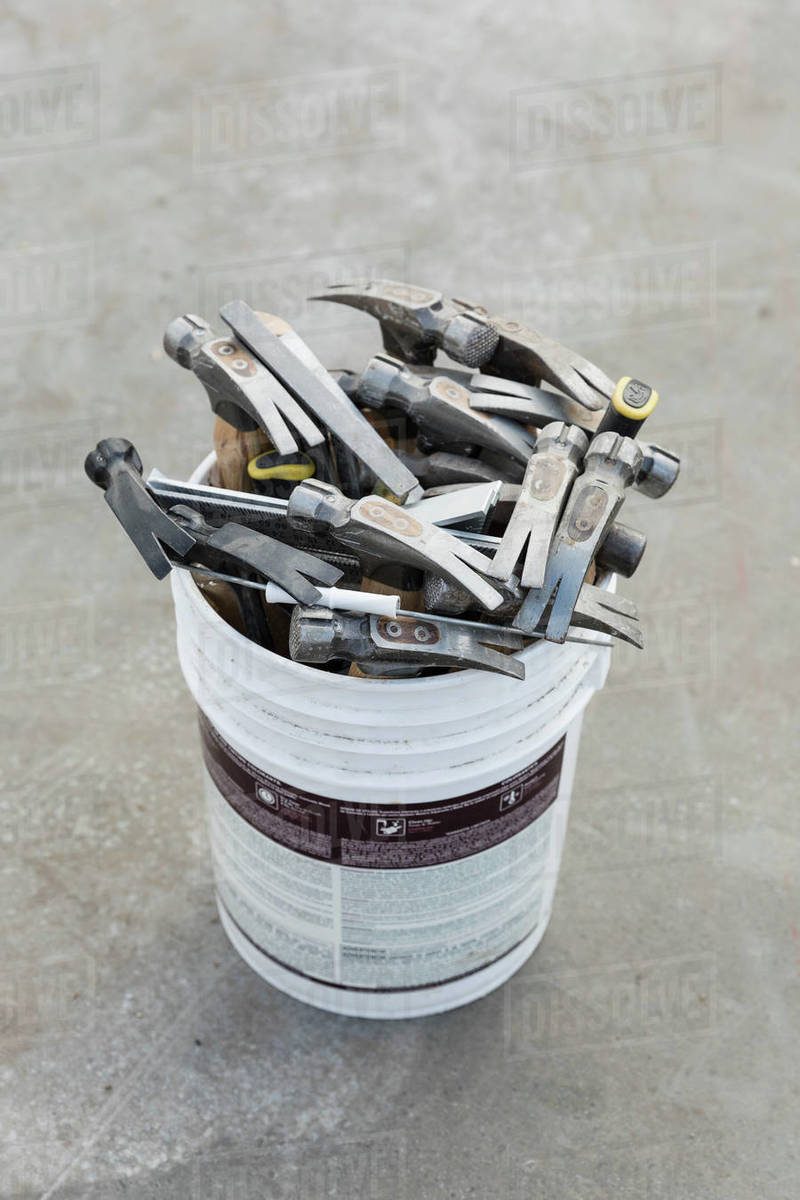 Hammers in bucket - Royalty-free Stock Photo | Dissolve