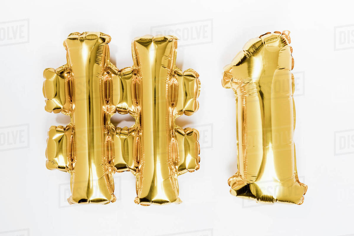 Golden #1 balloons - Royalty-free Stock Photo | Dissolve